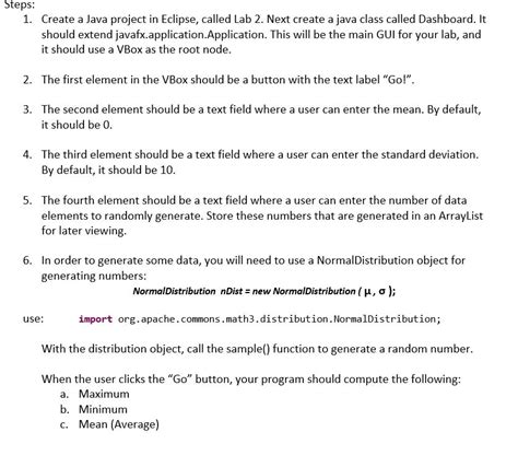 Steps 1 Create A Java Project In Eclipse Called Chegg