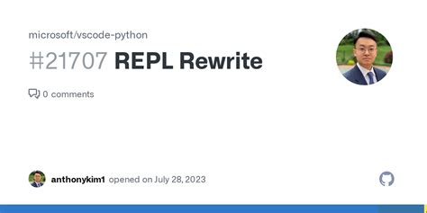 REPL Rewrite Issue Microsoft Vscode Python GitHub