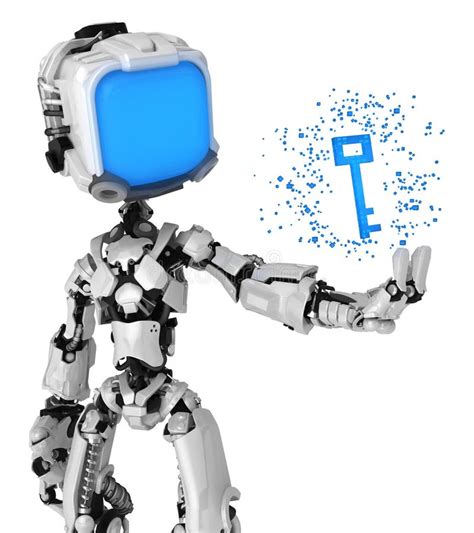 Live Screen Robot Data Key Stock Illustration Illustration Of