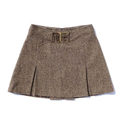 Y2k Early 2000s Dolce And Gabbana Wool Pleated Mini Depop Fashion
