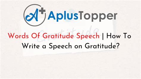 Words Of Gratitude Speech How To Write A Speech On Gratitude Cbse Library