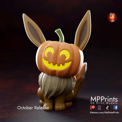 3d File Pumpkin Eevee Presupported And Multimaterial 🎃 ・3d Printing