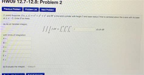 Solved Hw09 127 128 Problem 2 Previous Problem Probler