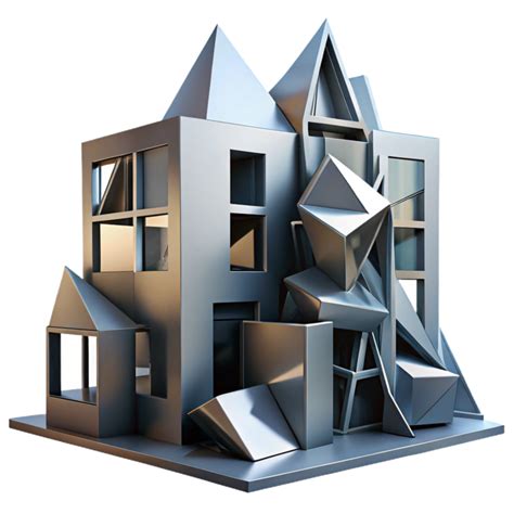 Unforgettable Tropical A Decontructivist Building With Fragmented Shapes Sharp Angles Metallic