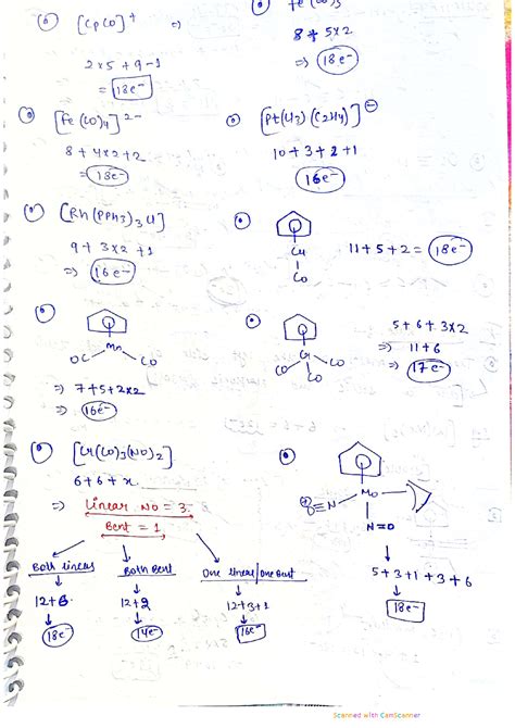 Solution Organometallic Compounds 18 Electron Rule With Examples Part