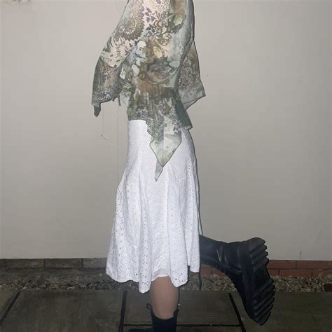 Monsoon Womens White Skirt Depop