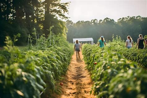 Premium Ai Image Regenerative Agriculture Women Farmers Workers In A