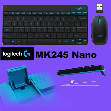 Logitech MK245 Nano Wireless Keyboard Mouse 2 4GHz Nano USB