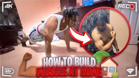 How To Build Muscle At Home Without Weights Youtube