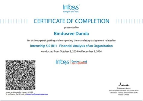 Bindu Sree Danda On Linkedin Infosysspringboard Financialanalysis Growthjourney
