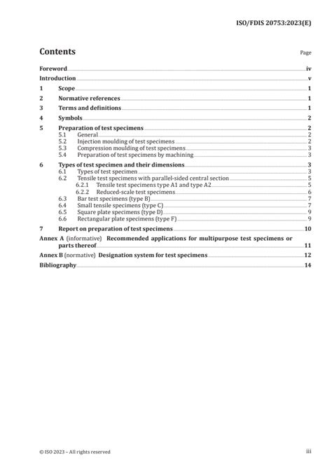 ISO FDIS 20753 Plastics Test Specimens