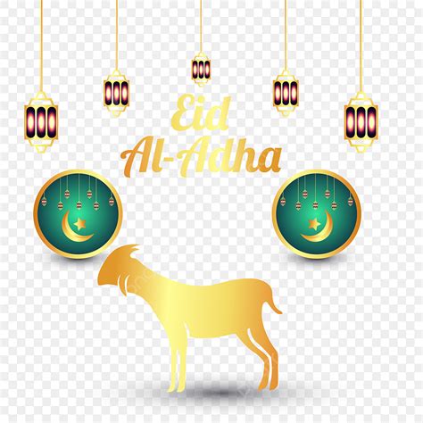 Eid Al Adha Vector Hd Png Images Colorful Golden Eid Al Adha Design