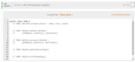 Solved 10 13 LAB Winning Team Classes Given Main Define The