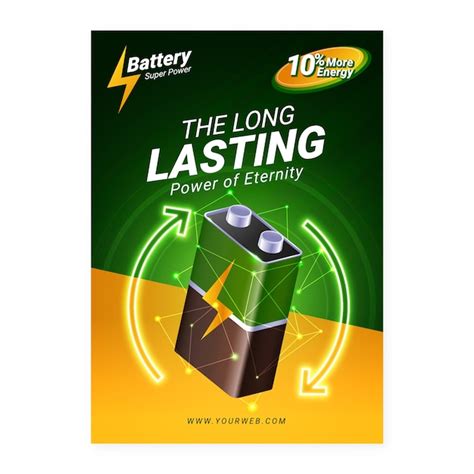 Premium Vector Gradient Battery Poster Template
