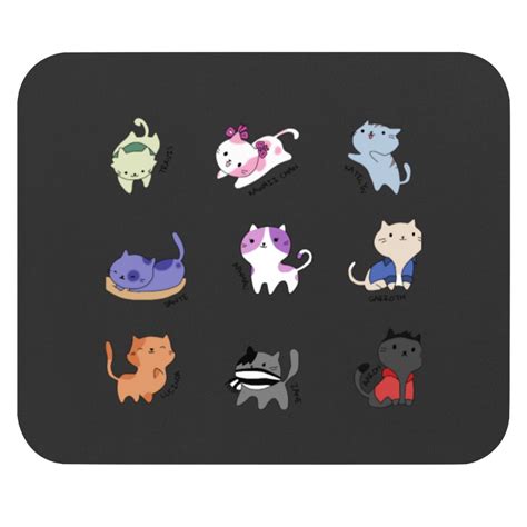 Aphmau Mystreet Cats Garroth Dante Travis Lucinda Aaron Zane Mouse Pads Sold By Konahsowan Sku