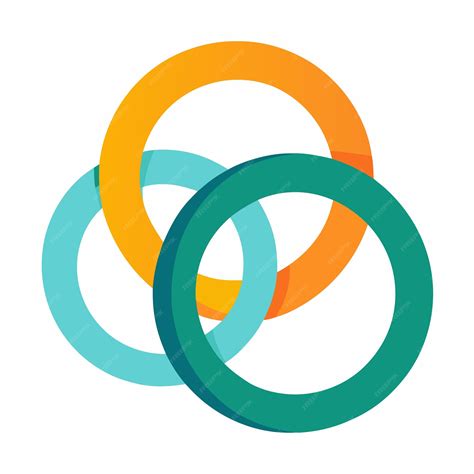 Overlapping Rings Symbolizing Unity Continuity And Wholeness Circular Shapes Design Premium Ai