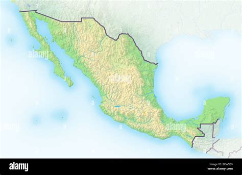Physical Map Of Mexico