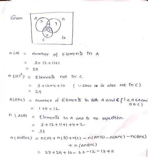[solved] Consider The Venn Diagram Shown Below A B 4 12 11 N C 10 Q