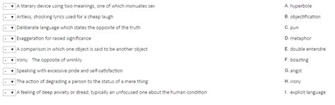 Solved A Literary Device Using Two Meanings One Of Which