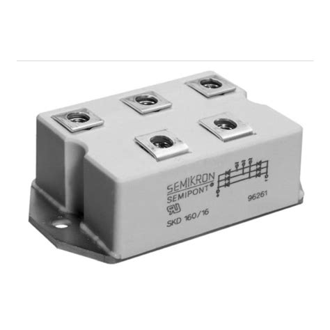 Semikron Skd 21016 210 A 16 Kv Three Phase Diode Bridge Rectifier