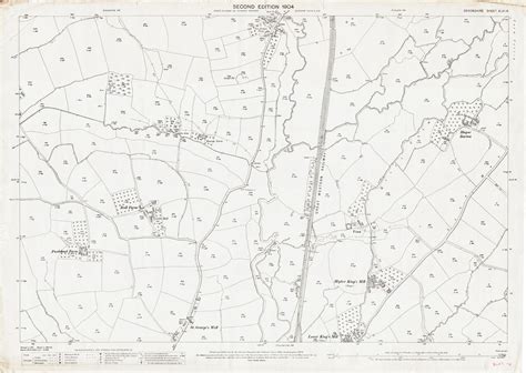 Old Ordnance Survey Map Of Cullompton North Devon In 1904