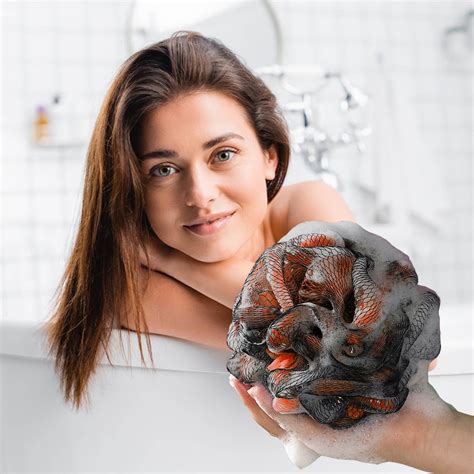 Charcoal Loofah Sponge Shower Loofah 50gpcs Body Scrubber Loofa