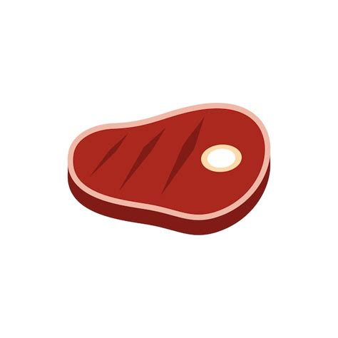 Premium Vector Meat Steak Icon In Flat Style On A White Background