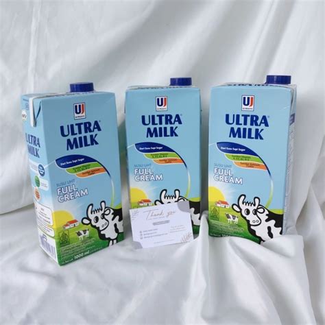 Jual Ultramilk Susu UHT Full Cream 1000 Ml Plain 1 Liter Shopee
