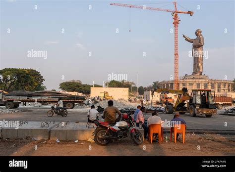 Hyderabad India7th April 2023 125 Feet Tall Bronze Statue Of Br