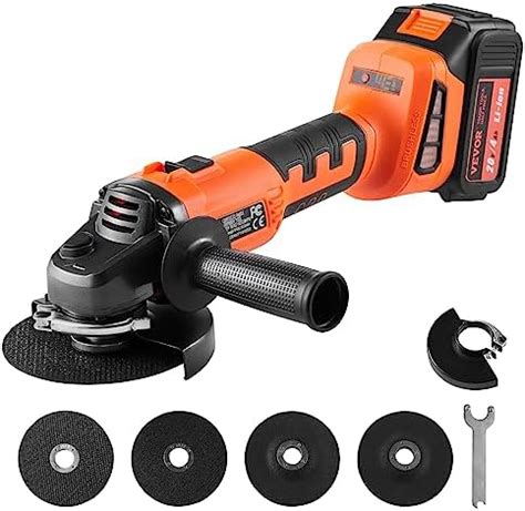 VEVOR Cordless Angle Grinder Kit 4 1 2 9000rpm Brushless Motor 3