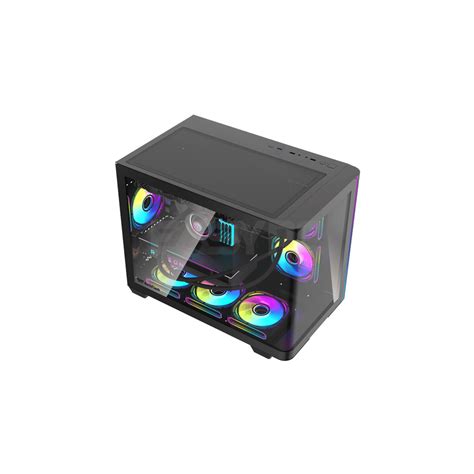 Darkflash L285m Luxury Micro Atx Curved Glass Panel Gaming Pc Case