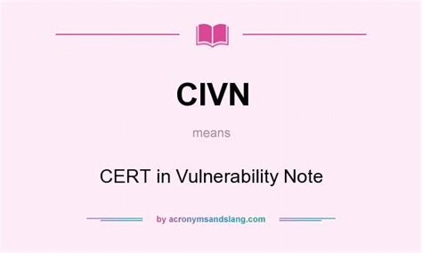 what does civn mean definition of civn civn stands for cert in