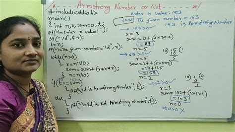 C Language C Program To Find Whether The Given Number Is Armstrong Or