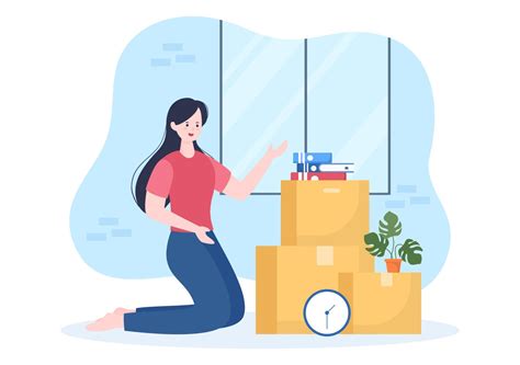 Home Relocation Or People Moving With Cardboard Packaging Boxes Or Pack