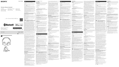 Sony Wh Ch520 Wireless Stereo Headset User Guide