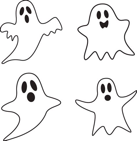 Ghost Halloween Cute Ghost Shadow Ghost Sheet For Halloween Character