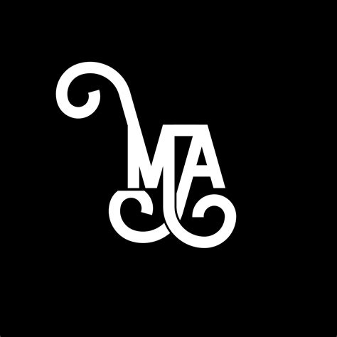 diseño del logotipo de la letra ma icono del logotipo de las letras