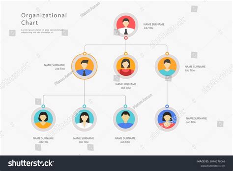 Organizational Chart Infographic Design Template Chart Stock Vector Royalty Free 2040278066