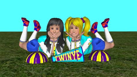 Cheerleader Twinye Girls K Pop Group 3d Warehouse