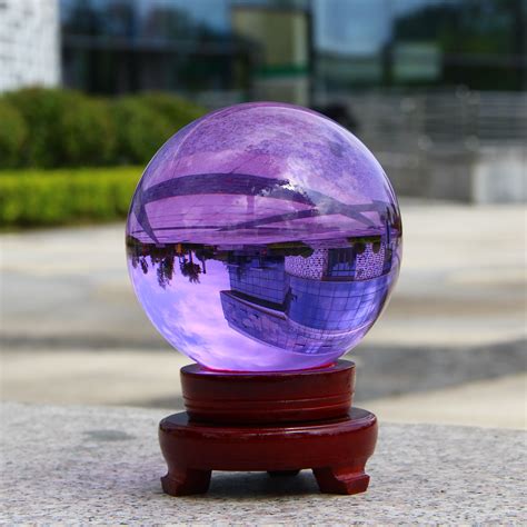 招财旺运紫色水晶球摆件镇宅风水球客厅酒柜玄关办公室桌家居摆件 秀出风彩1989