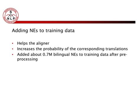 Ppt Using Named Entity Recognition To Improve Machine Translation