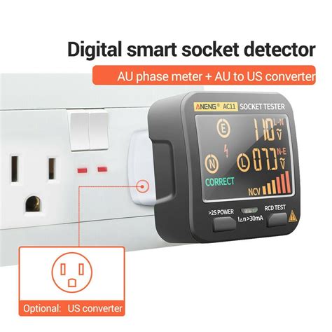 Plug Optional AC Socket Tester Digital Display Voltage Test Checker Detector Walmart Com