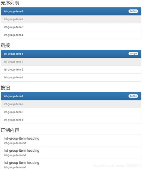 Bootstrap学习 列表组list Group Csdn博客