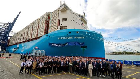 Maersk Names Newest Methanol Capable Dual Fuel Containership At Port Of