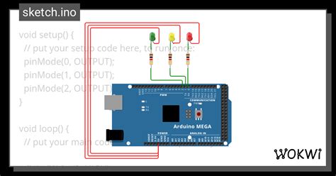 ไฟจราจร มีไฟกระพริบ Wokwi Esp32 Stm32 Arduino Simulator