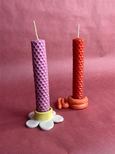 Подсвечники из глины