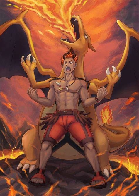 Kiawe And Ride Charizard Pokémon Amino