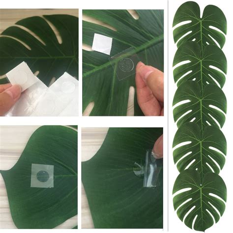 Luau Grass Table Skirt With 12pcs 13 Big Palm Leaves 9ft Hawaiian