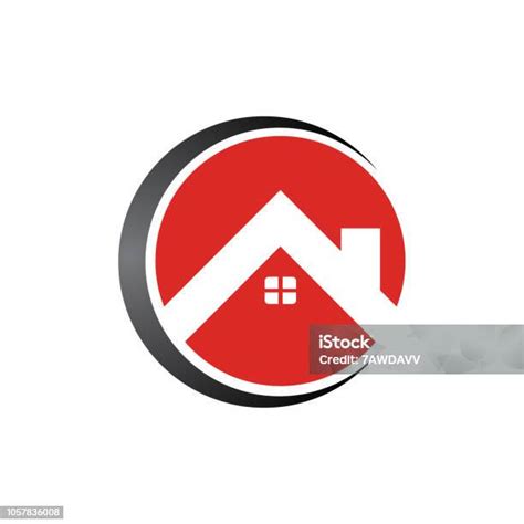 동그라미 부동산 홈 로고 템플릿 디자인 벡터 일러스트 레이 션 0명에 대한 스톡 벡터 아트 및 기타 이미지 0명 건축 굴뚝 Istock