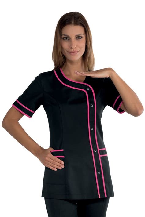 CASACCA DONNA BRASILIA MEZZA MANICA NERO FUXIA Gr M ISACCO Dandy Company